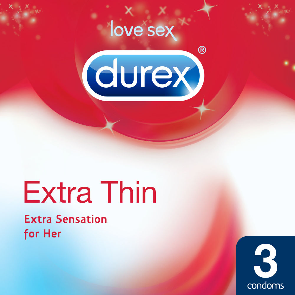 Durex Condoms, Extra Thin- 3s