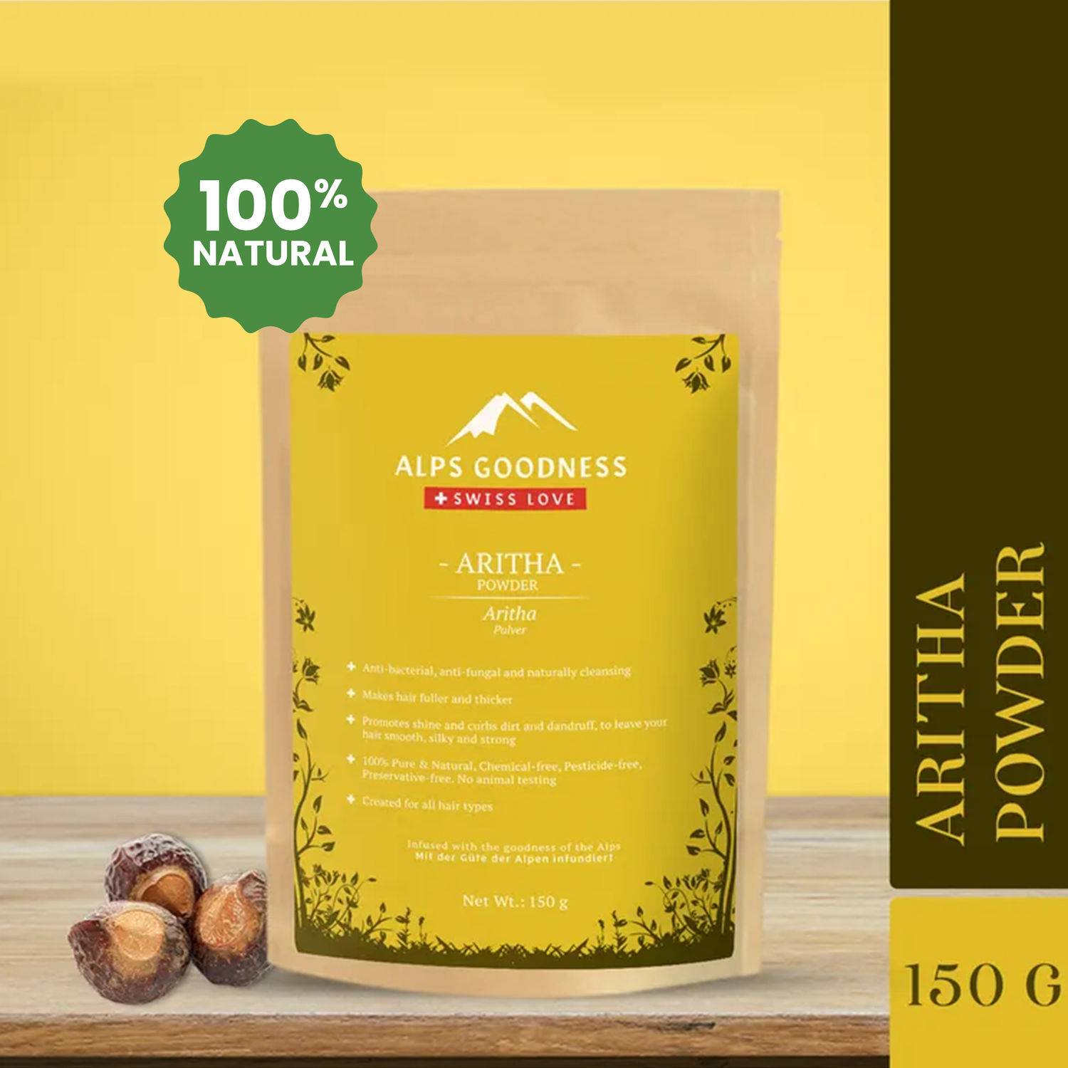 Buy Alps Goodness Powder - Aritha (150 gm) Online | Purplle