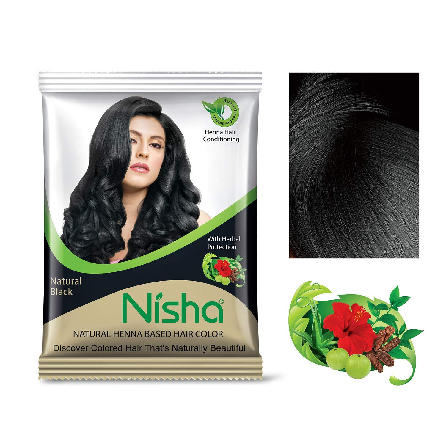 Buy NISHA PERMANENT HENNA-BASED HAIR COLOR POWDER 25Gm Each POUCH ...