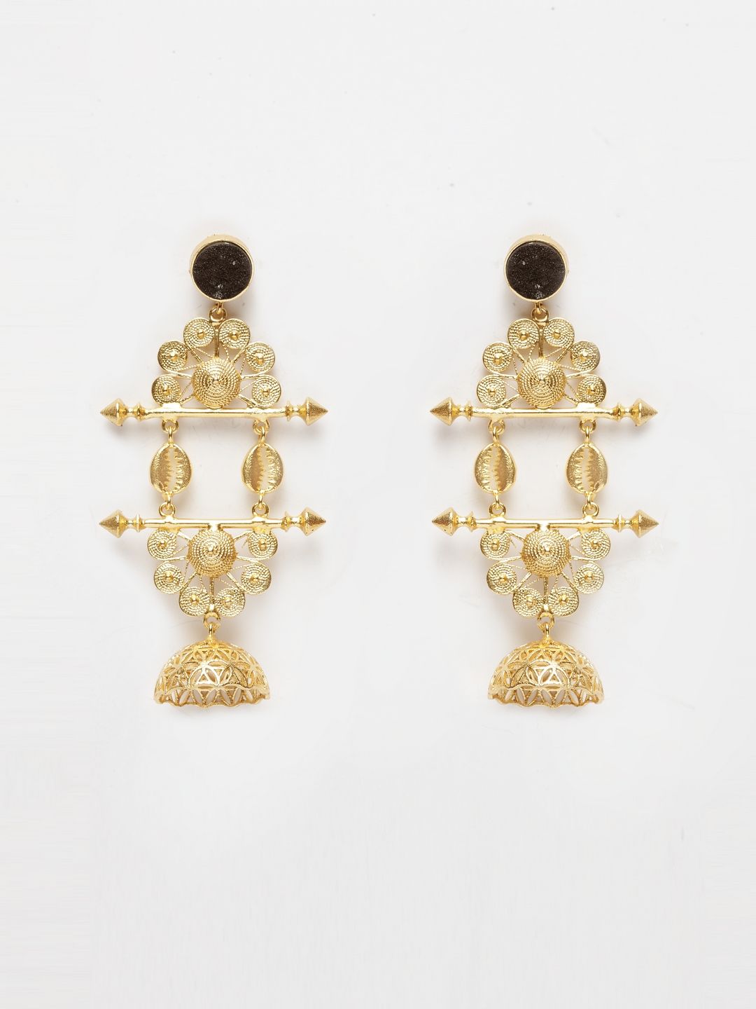 Ferosh Gold Galore Indo-Western Drop Earrings