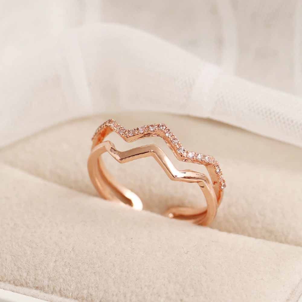 Ferosh Christie Golden Chevron Ring