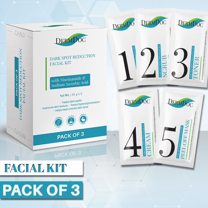 Buy DermDoc Dark Spot Reduction Facial Kit with Niacinamide & Sodium ...