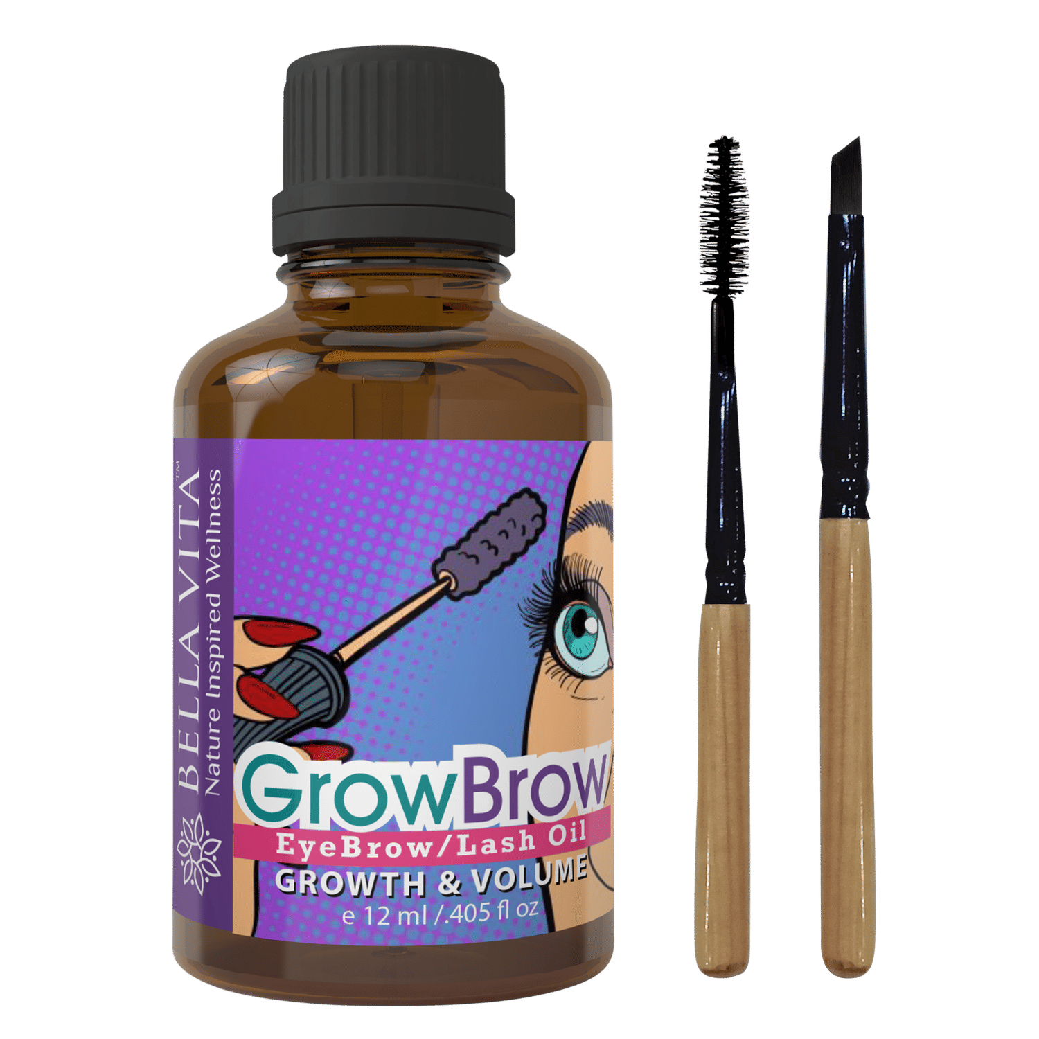 Buy Bella Vita Organic GrowBrow - Eye Brows EyeLash Hair Growth ...