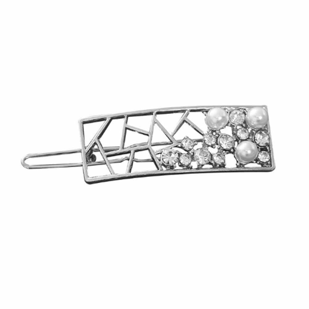 Ferosh Kinsey Sparkling Silver Rectangular Hair Pin