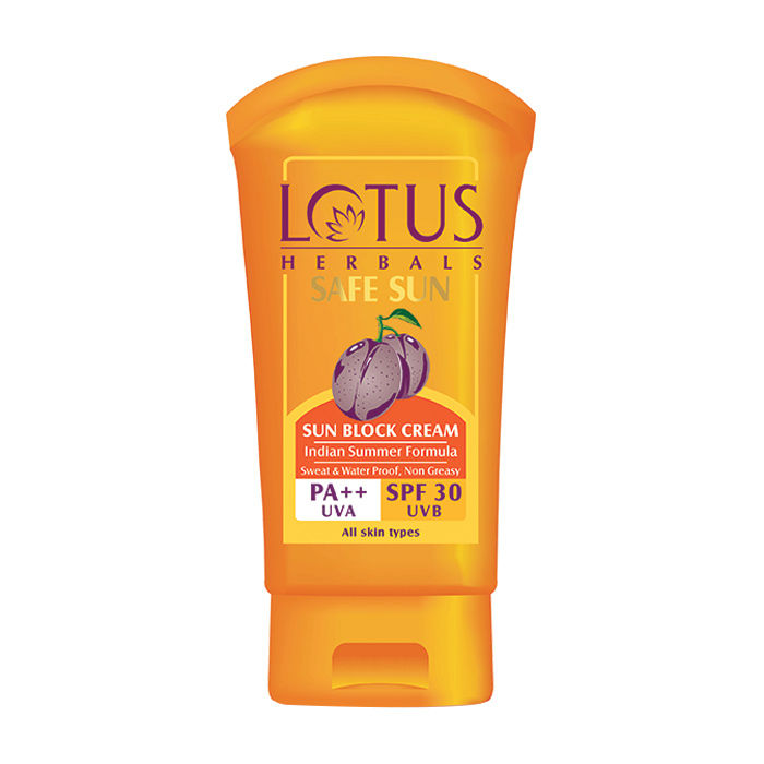 Buy Lotus Herbals Sun Block Cream SPF-30 (100 g) - Find Offers ...