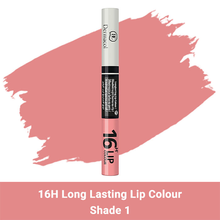 Buy Dermacol 16H Lip Colour - Longlasting Lip Colour No. 1 Online | Purplle