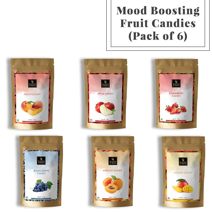 Good Vibes Mood Boosting Fruit Candies (Pack of 6)