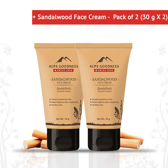 Buy Alps Goodness Sandalwood Face Cream - Pack of 2 (30 g X 2) Online ...