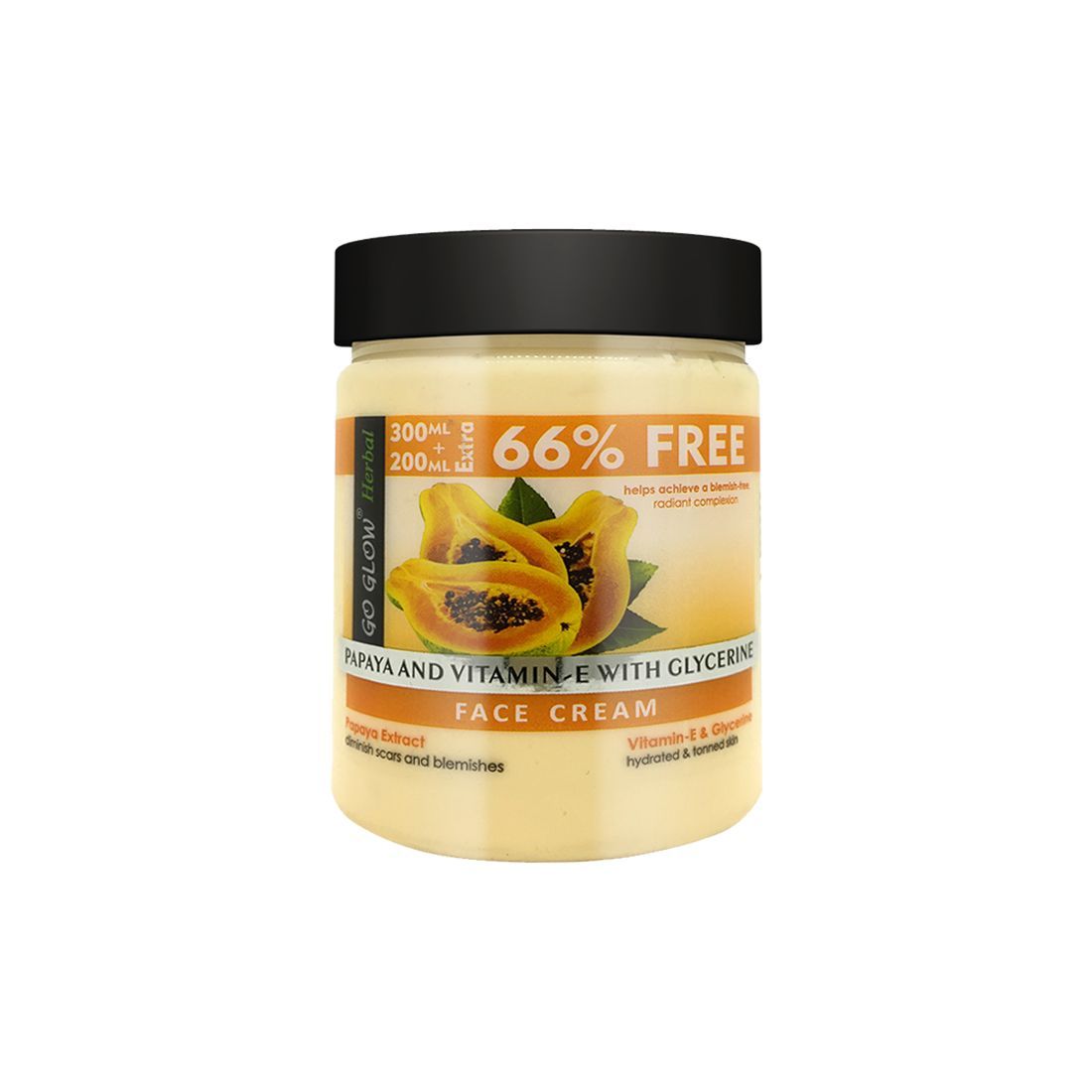 Buy Go Glow by Berina Papaya & Vitamin E with Glycerine Face Cream (500 ...