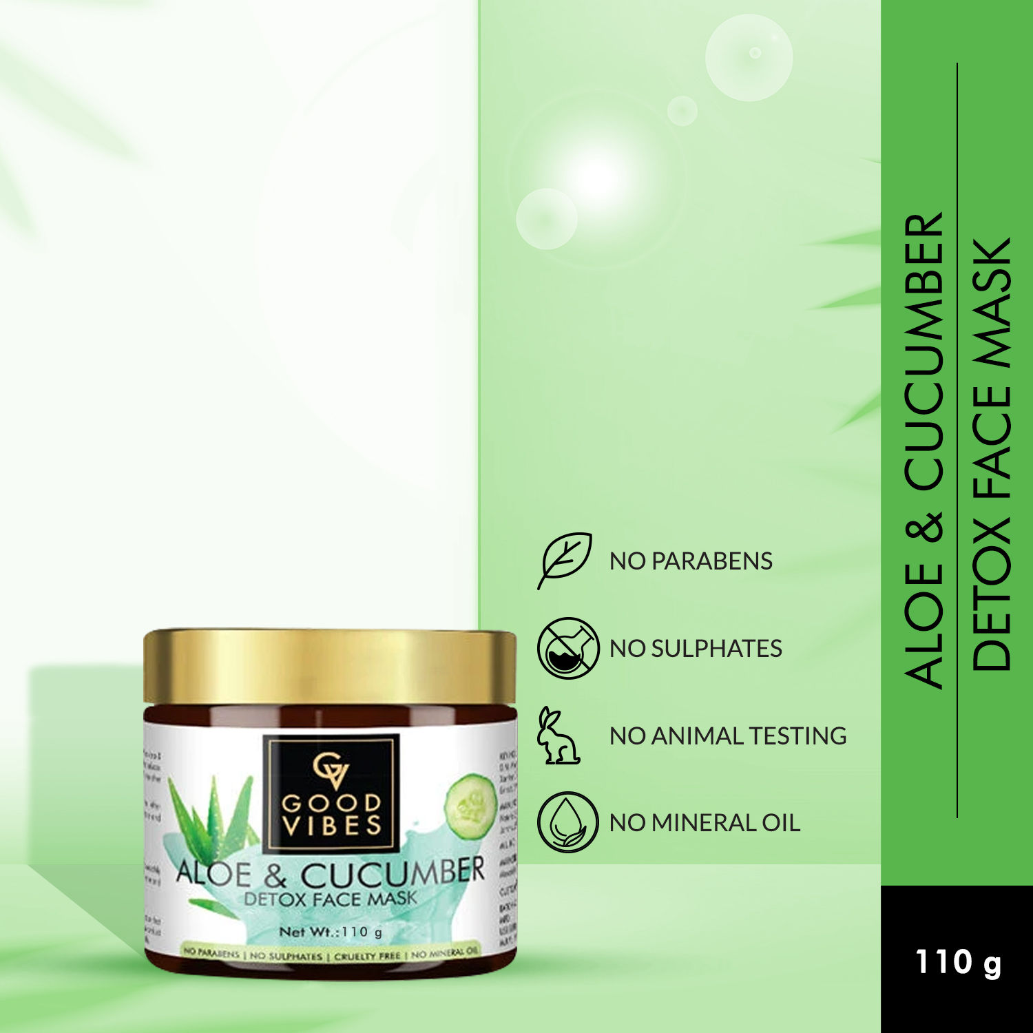 Good Vibes Detox Face Mask - Aloe Cucumber (100 g)