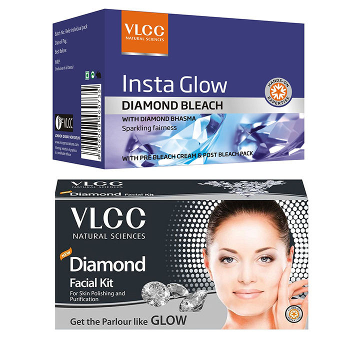 Buy VLCC Insta Glow Diamond Bleach 402g And VLCC Diamond Facial Kit 60g ... Buy VLCC Insta Glow Diamond Bleach 402g And VLCC Diamond Facial Kit 60g ...