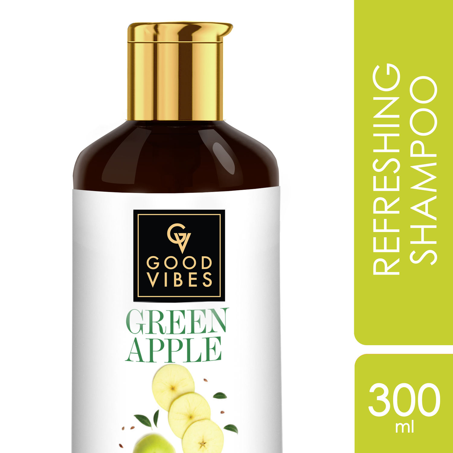 Buy Good Vibes Refreshing Shampoo - Green Apple (300 ml) Online | Purplle
