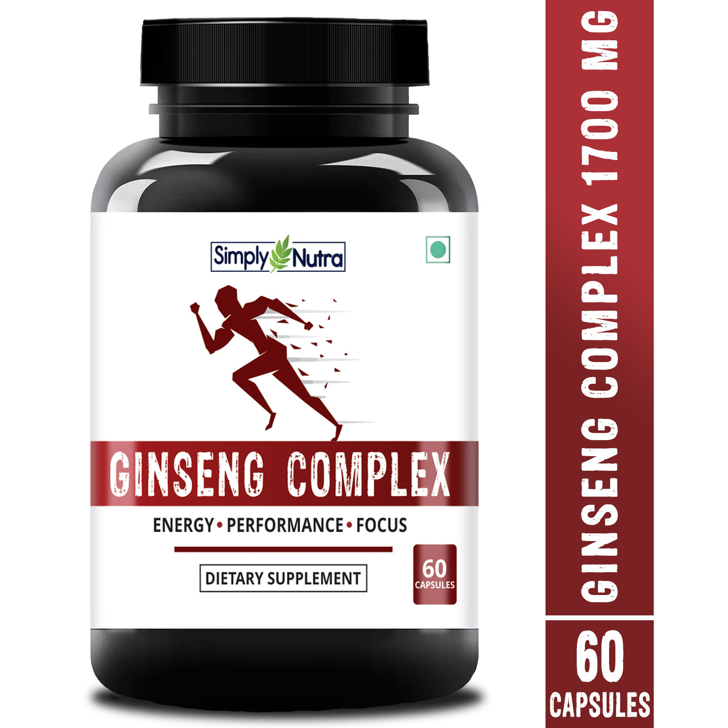Buy Simply Nutra Ginseng Complex with American Ginseng, Korean Ginseng, Siberian Ginseng, Royal ...