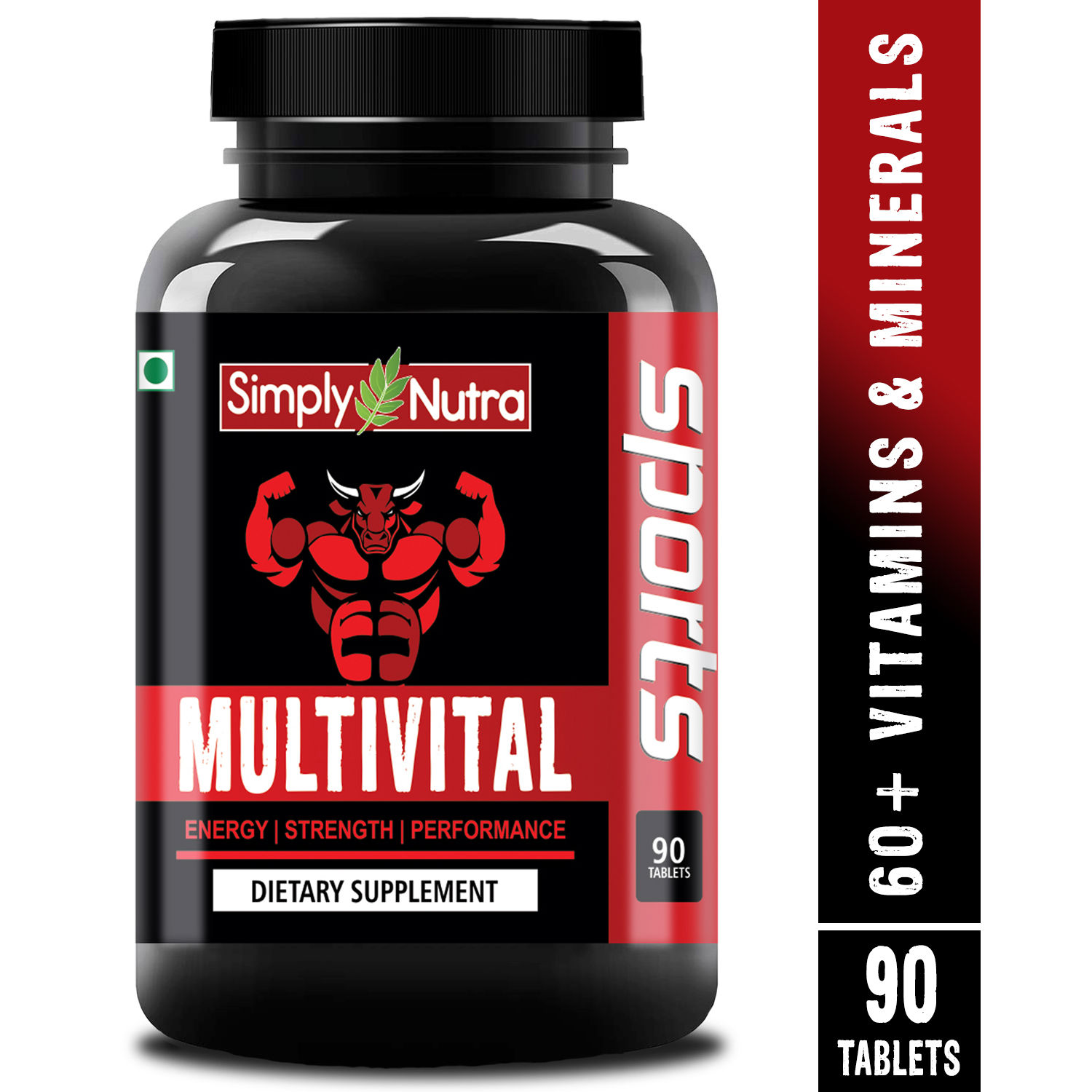 Buy Simply Nutra Multivital MultiVitamin Sports with 60+ Nutrients - 90 ...