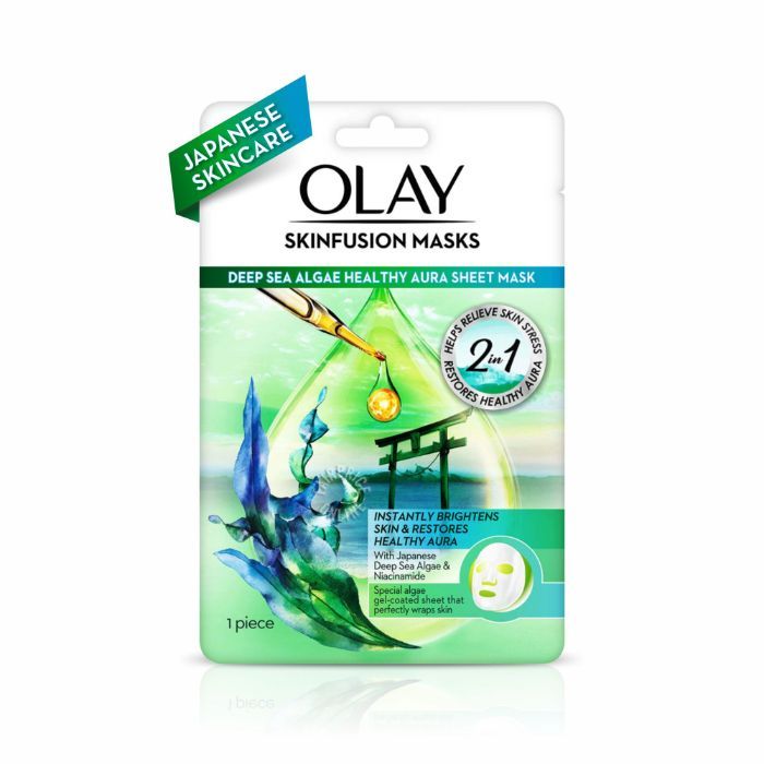 Buy Olay Sheet Mask: Deep Sea Algae Healthy Aura Japanese Skinfusion ...