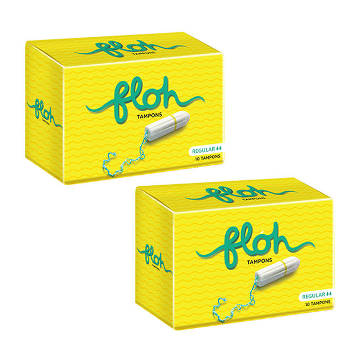 Buy FLOH FDA Approved Regular Tampons Normal Flow Single Pack (10 ...