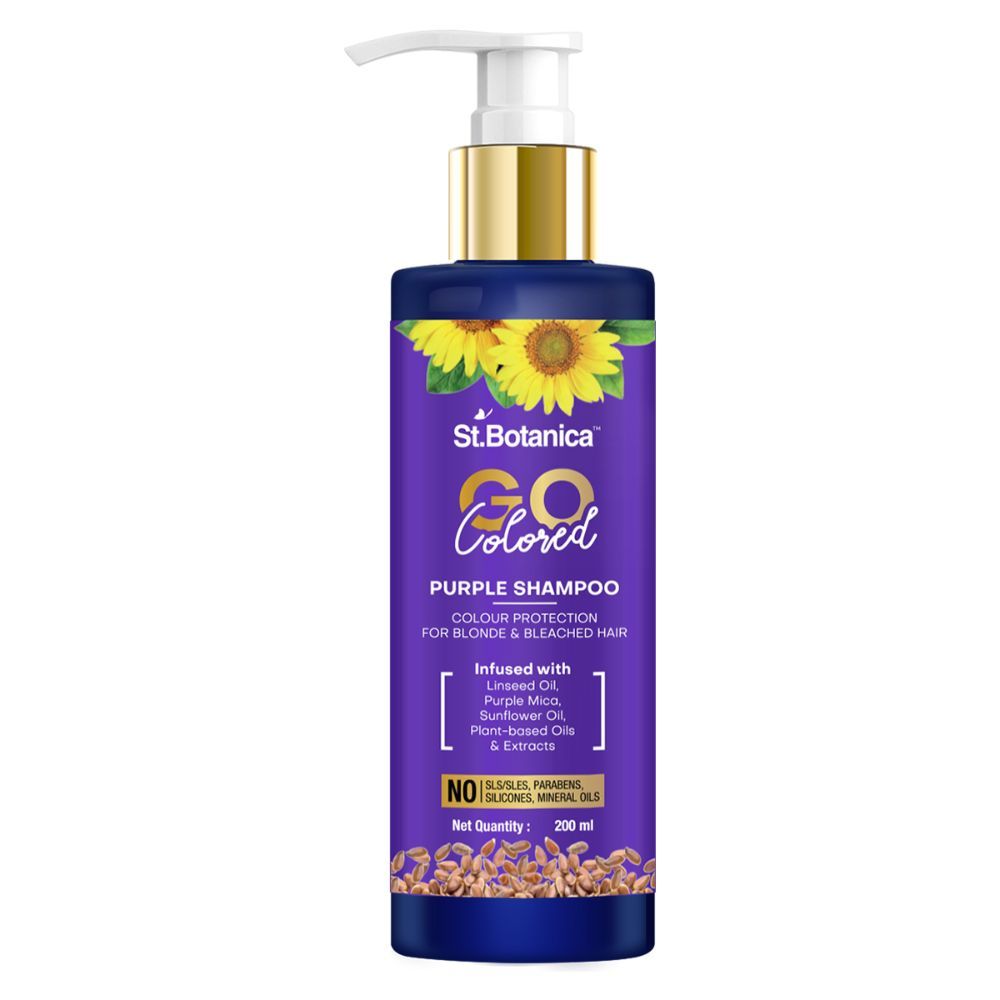Buy StBotanica GO Colored Purple Hair Shampoo - With Linseed, Purple ...