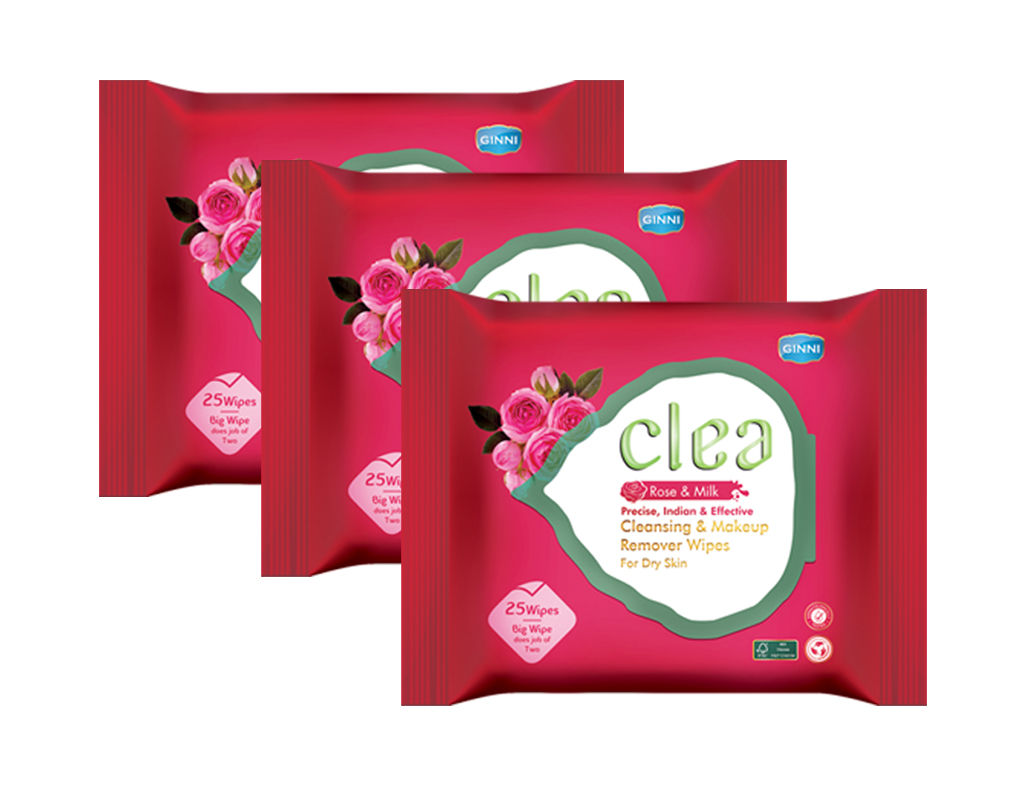 Buy Clea Cleansing & Makeup Remover Wipes (Rose & Milk) (25 Wipes per ...