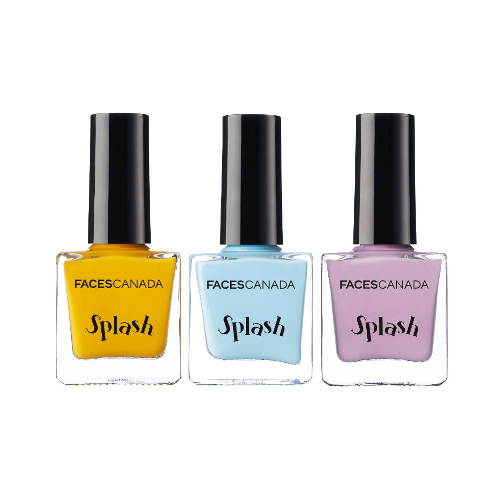 Faces Canada Pack of 3 Splash Nail Paint - Viola 41, Sunny side up 51 ...