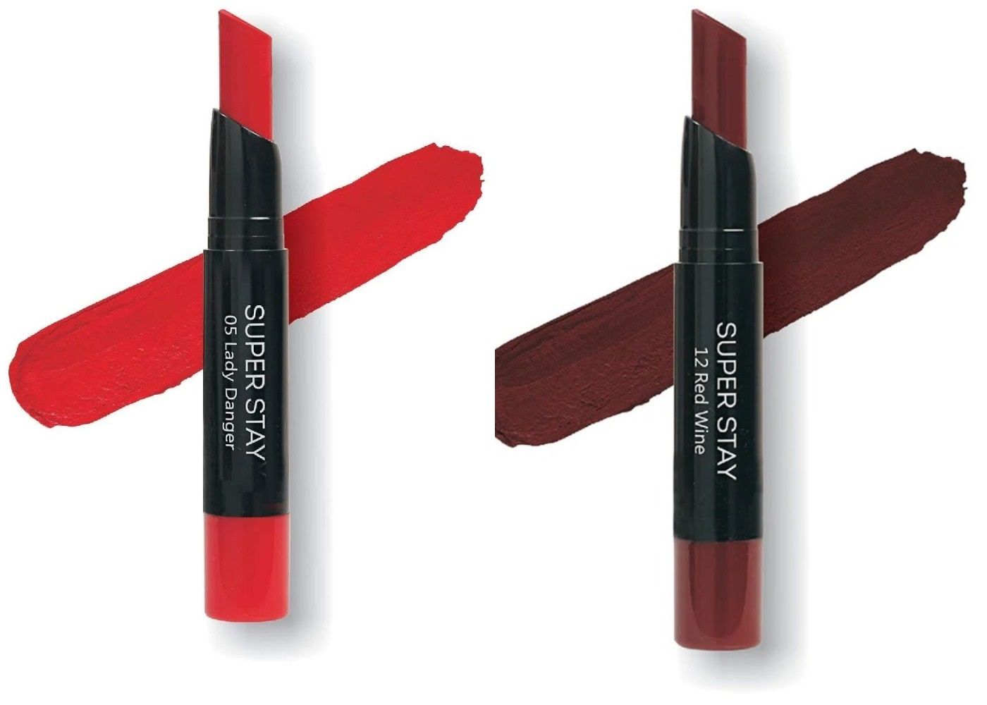Me-ON Pack of 2 Super Stay Matte Lipstickss S5+S12 8gm