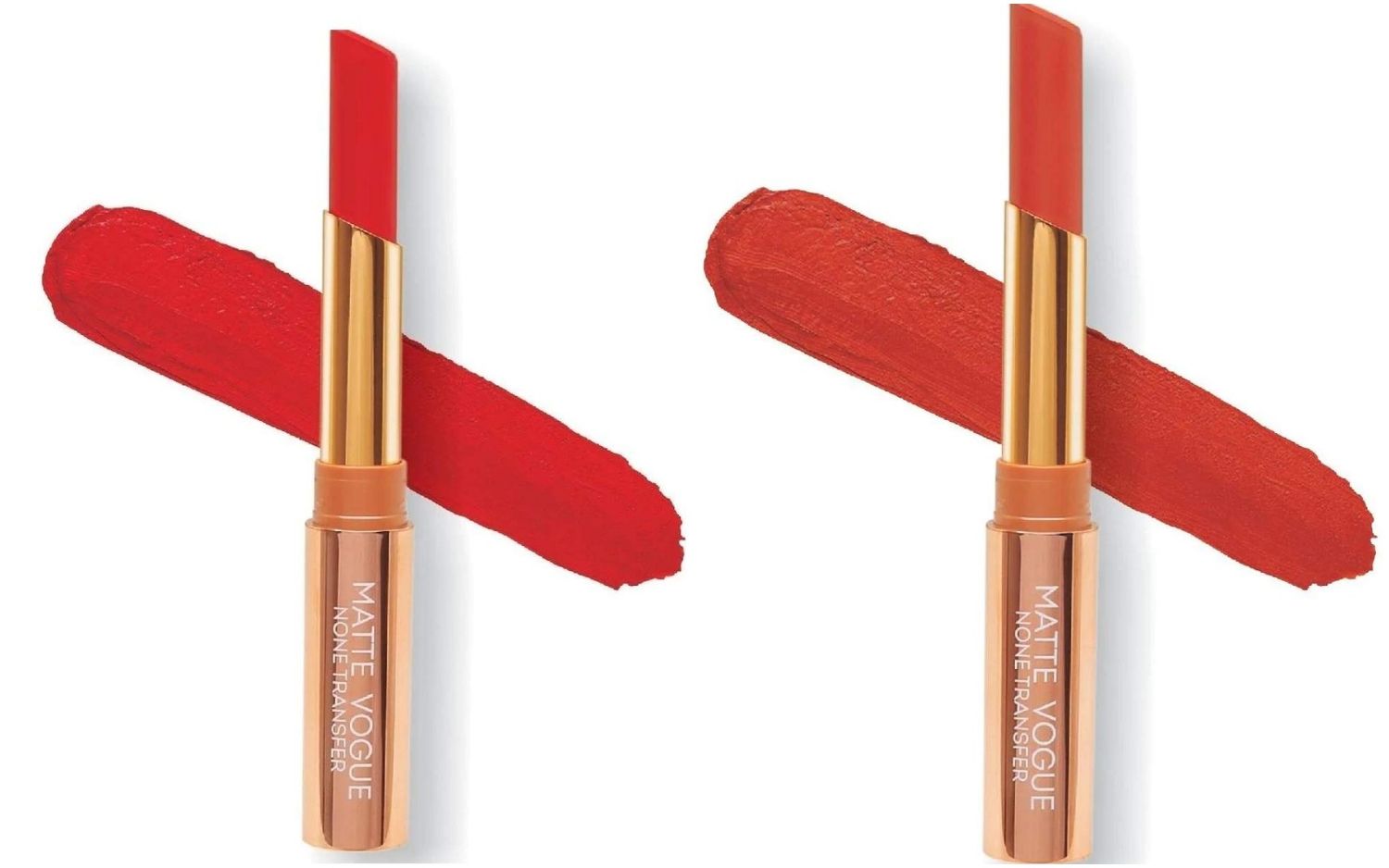 Me-On Pack of 2 Matte Vogue None Transfer Lipsticks v1+v15 8gm