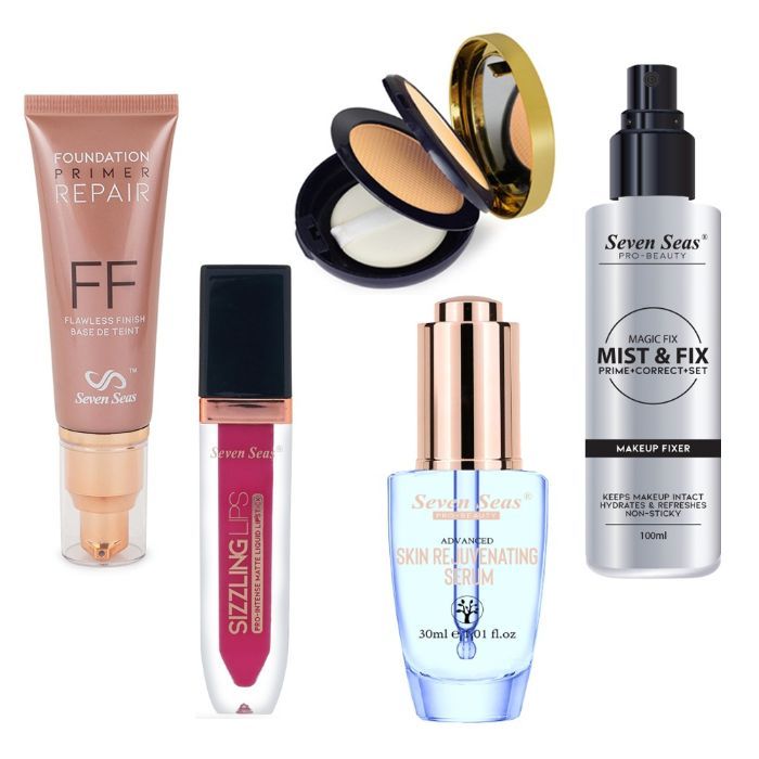 Seven Seas Professional Makeup Set ( Face Serum, Sizzling Lips, Magic ...