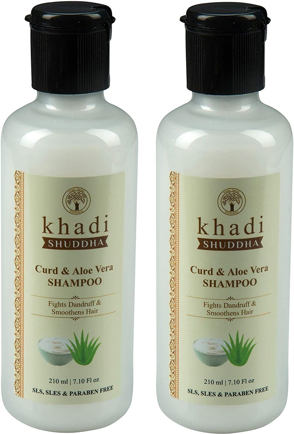 Khadi Suddha Curd & Aloe Vera Shampoo (210 ml) Pack of 2