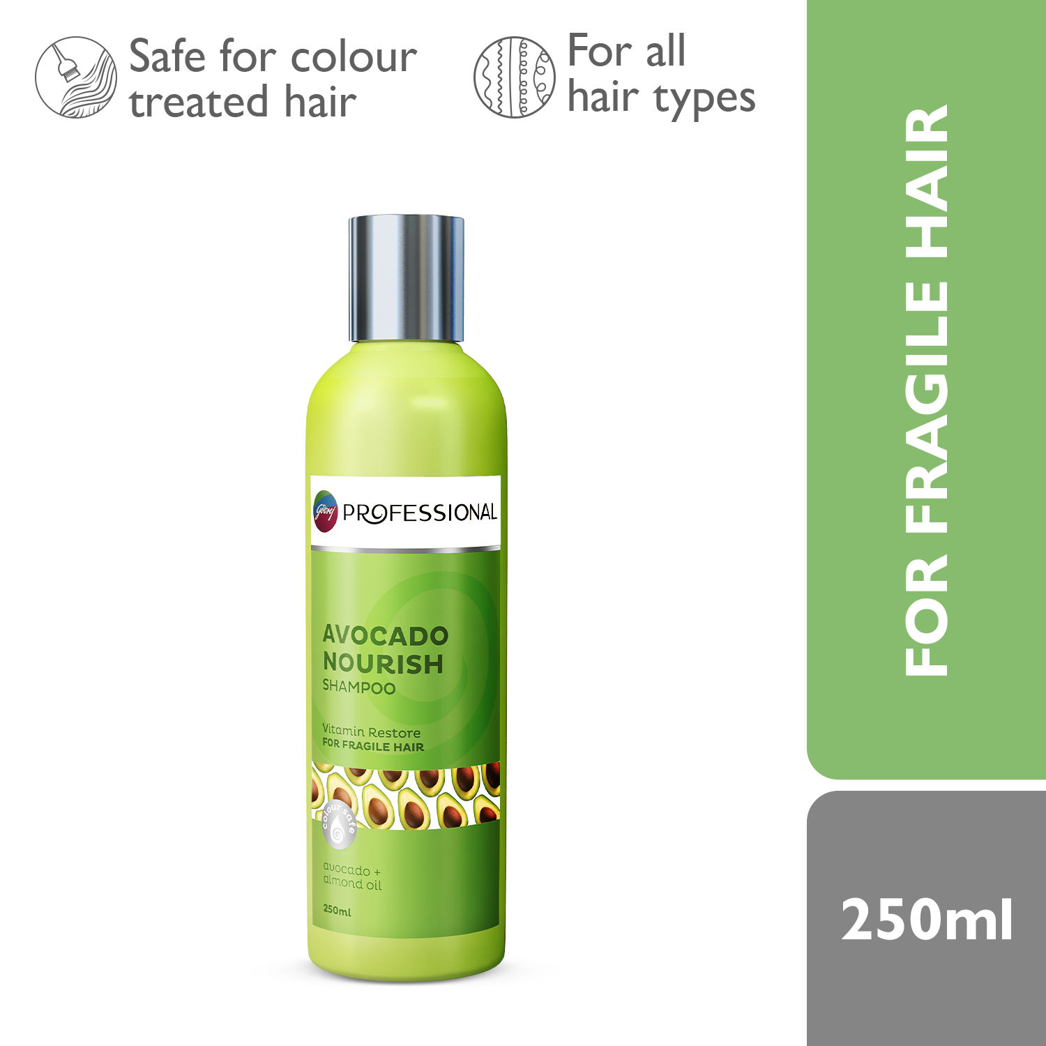 Godrej Professional Avocado Nourish Shampoo (For Fragile Hair) - 250 ML