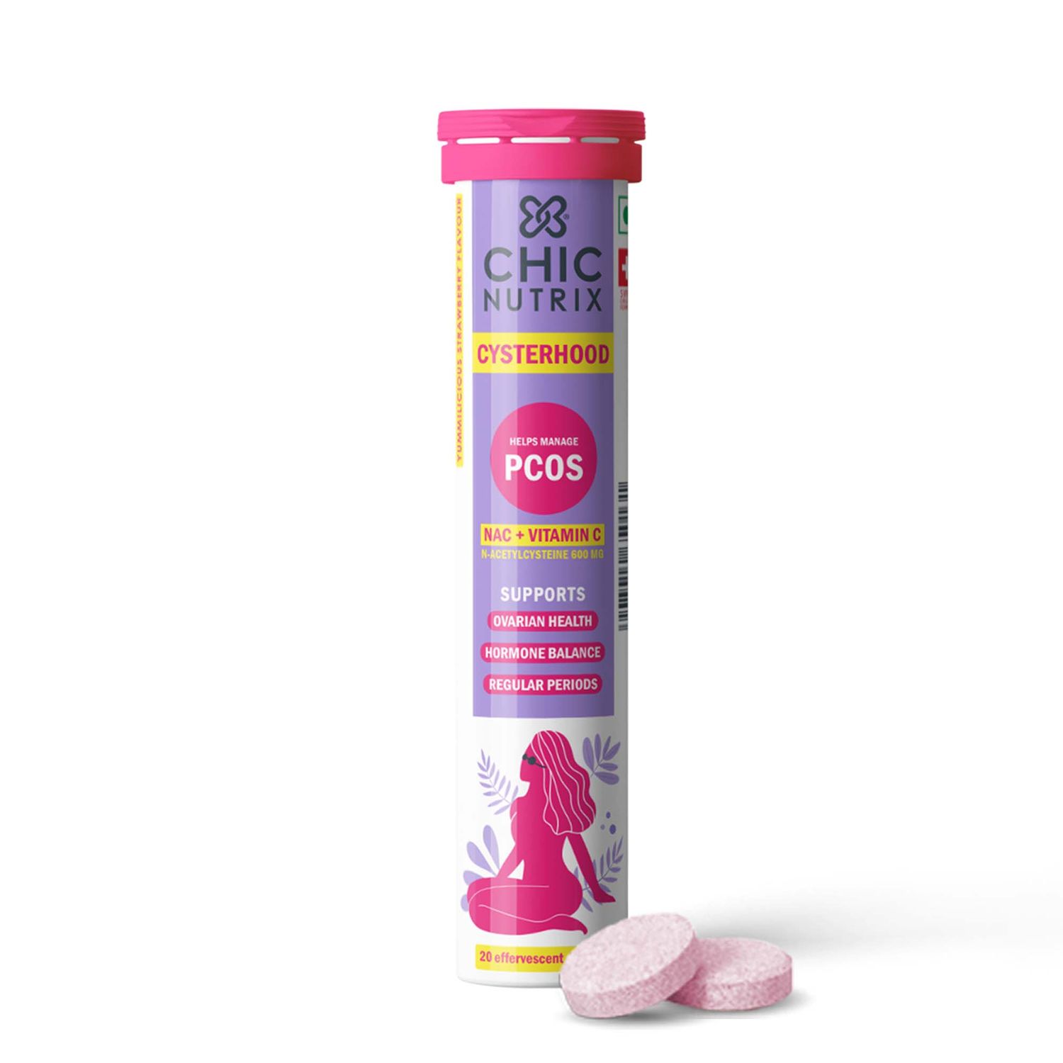 Chicnutrix Cysterhood - PCOS Management - 600mg N-Acetylcysteine (NAC ...