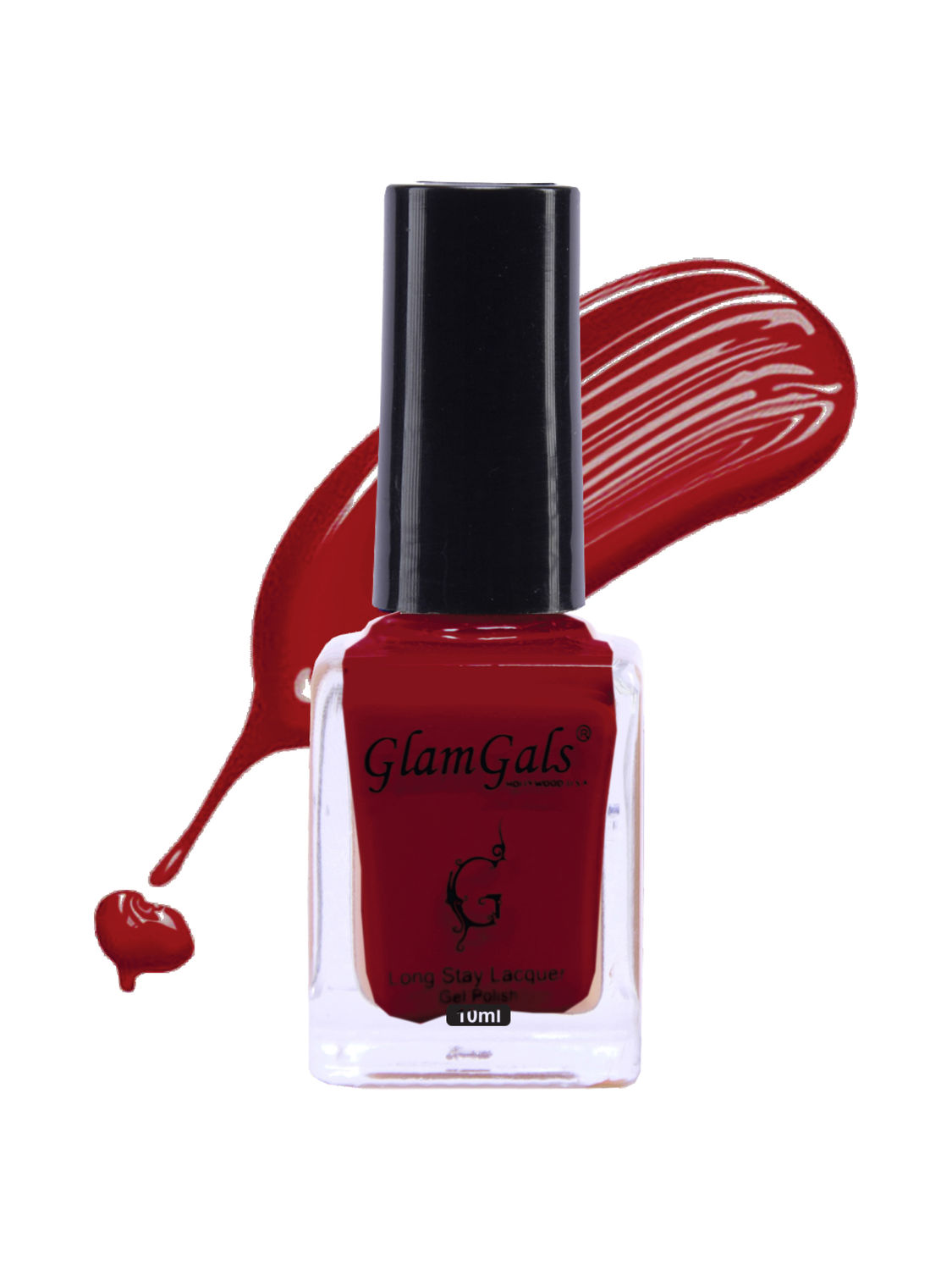 Glamgals Long Stay lacquer,Pastel Nail polish ( Deep Red )- 10ml