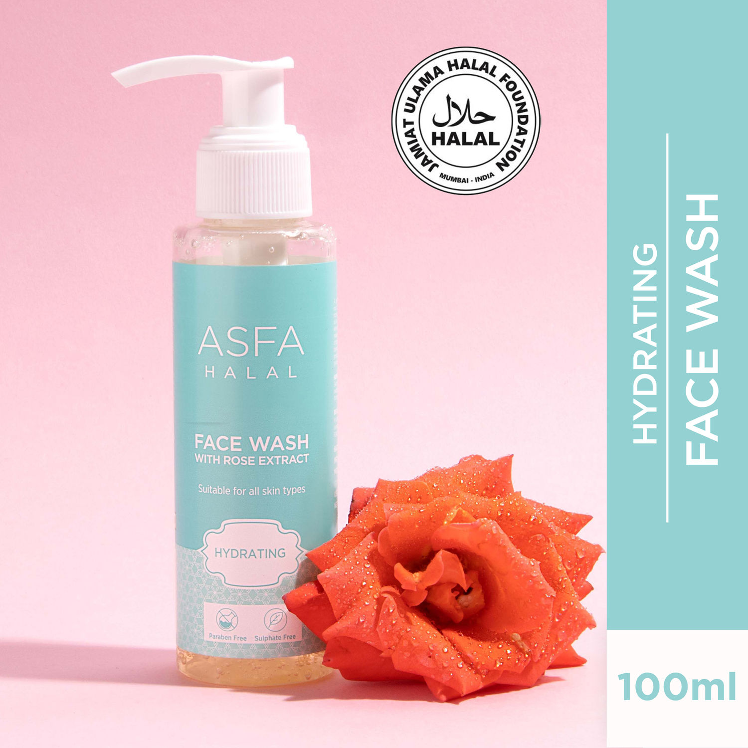 Asfa Halal Face Wash With Rose Extract (100 ml)