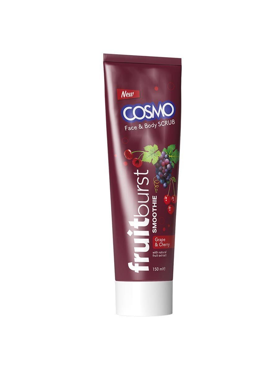Cosmo Fruit Burst Scrub Tube Grape & Cherry Face & Body Scrub (150 ml)