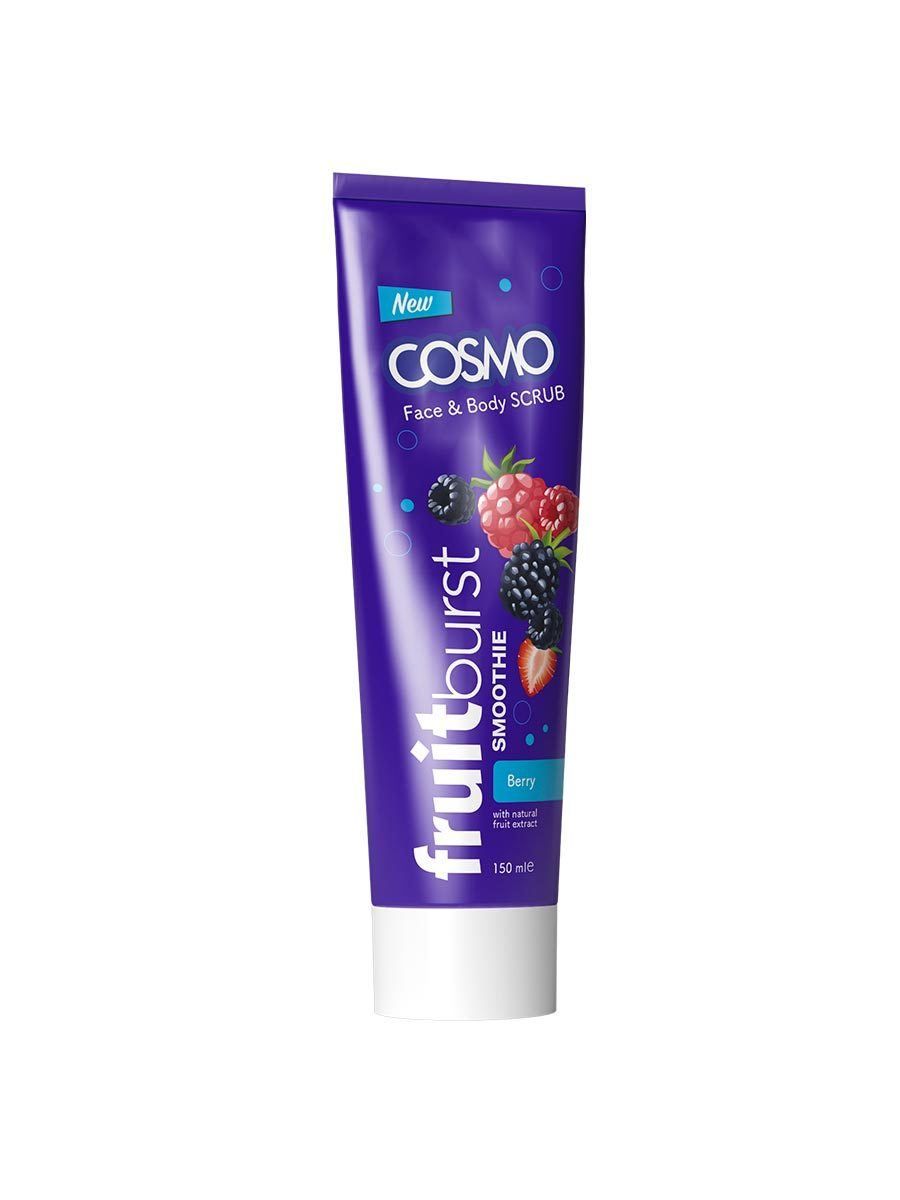 Cosmo Fruit Burst Scrub Tube Berry Face And Body Scrub 150 Ml