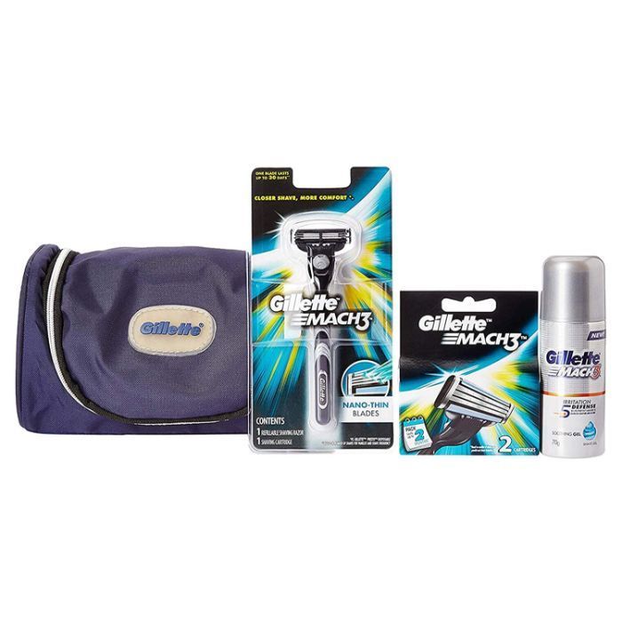 Gillette Fusion Gift Pack + Free Gillette Kit Bag (Worth Rs.400)