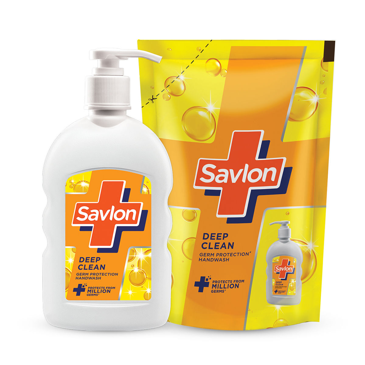Savlon Deep Clean Germ Protection Liquid Handwash 200ml pump + 175ml ...