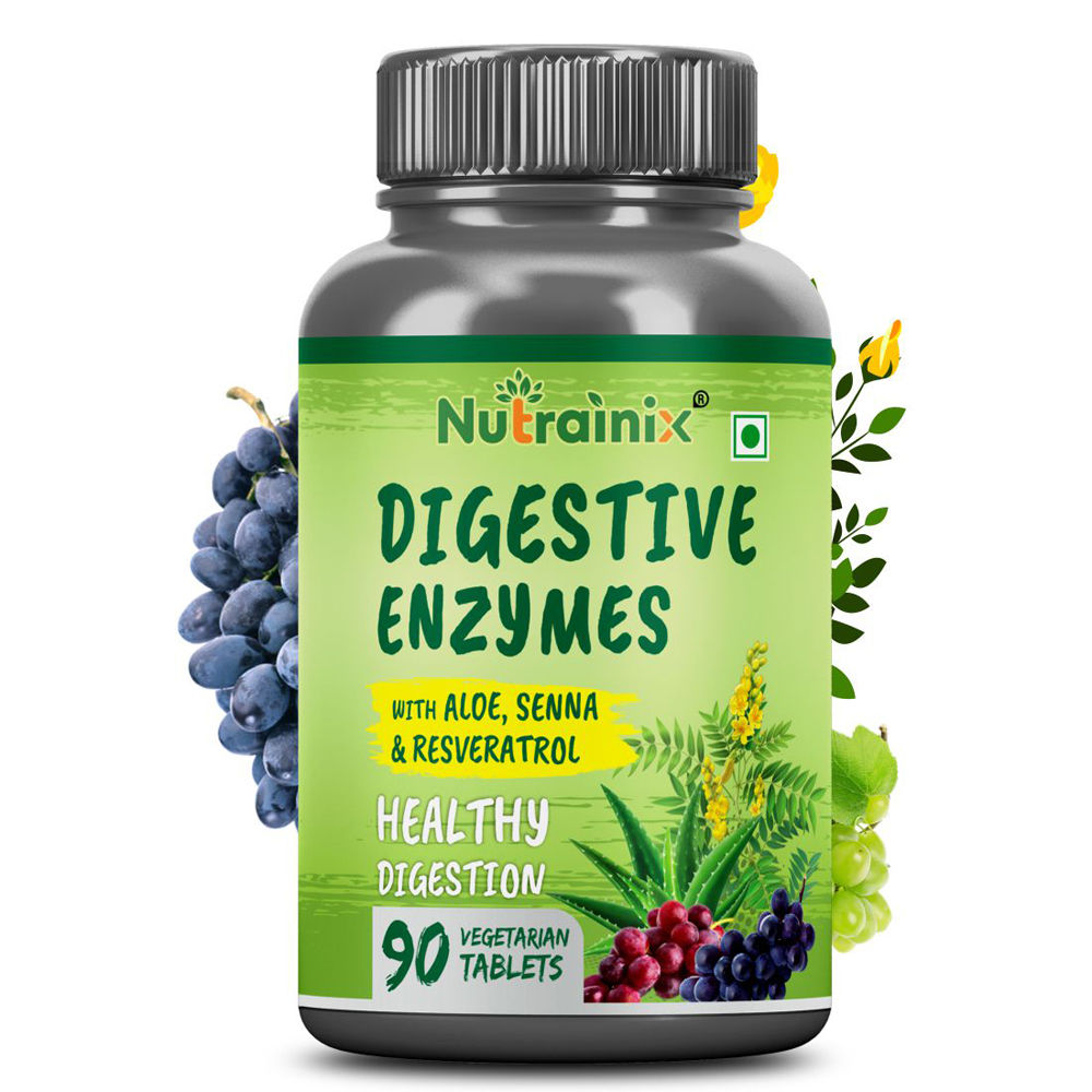 Nutrainix Digestive Enzymes | New Formula Now with Resveratrol | Aloe ...