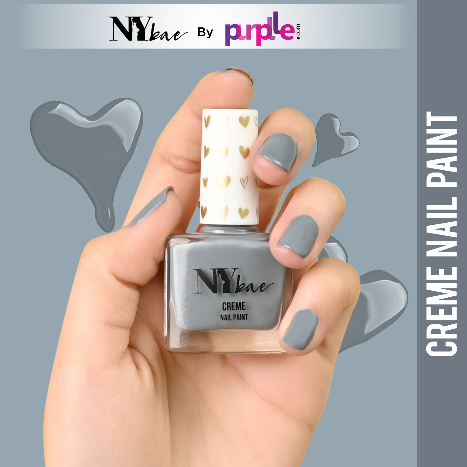 NY Bae Creme Nail Paint - Rhino Grey 16 (10 ml)