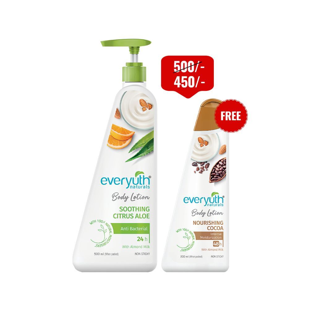 Everyuth Naturals Body Lotion Soothings Citrus Aloe 500ml + Nourishing ...