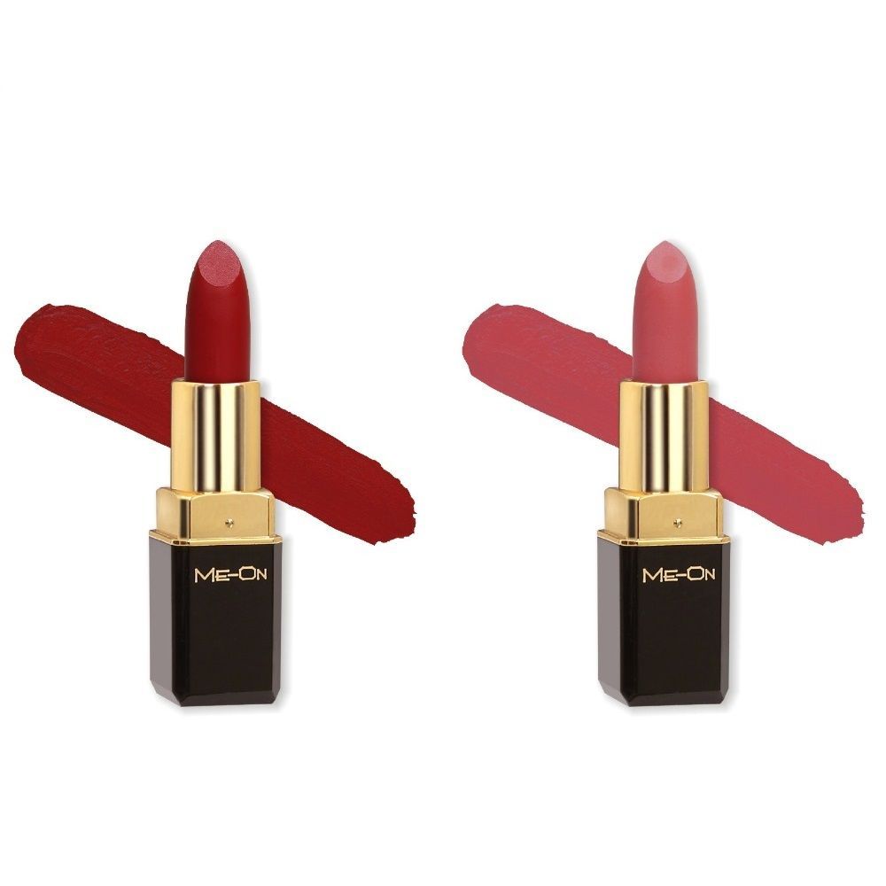 Me-On Pack of 2 Color Addict HD Matte 8H Longlasting Lipsticks(4g each ...
