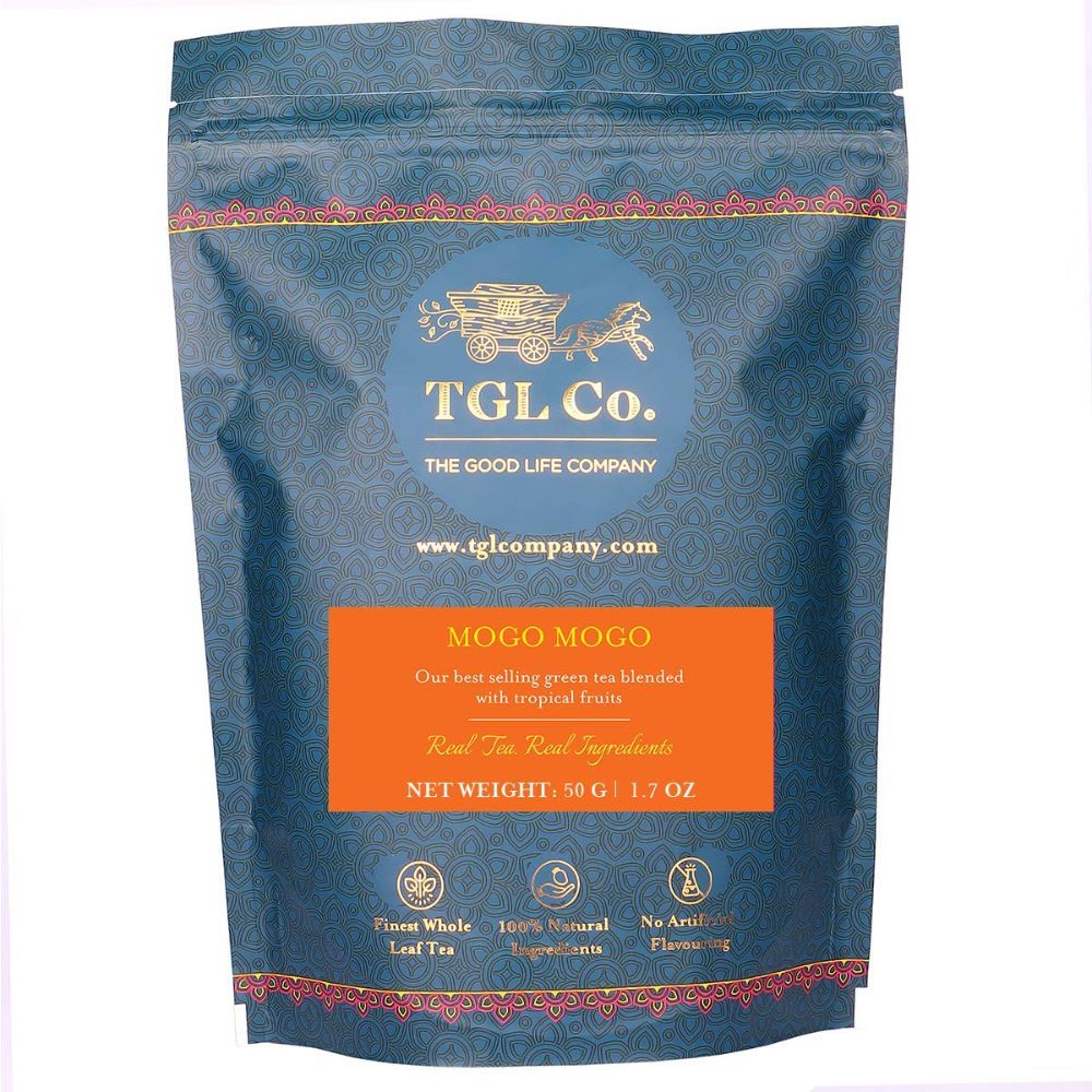 TGL Mogo Mogo Green Tea (50 Gram) with Green Sencha Tea, Banana, Mango ...