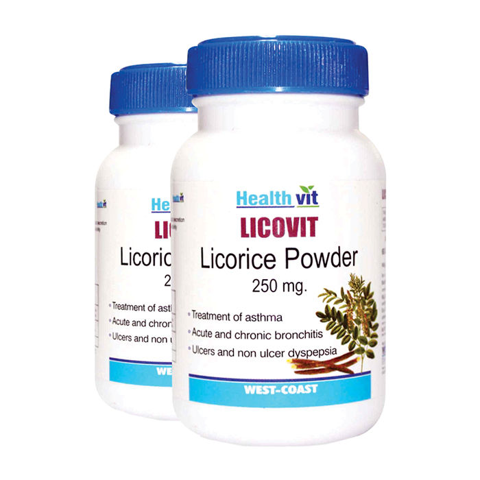 Healthvit Licovit Licorice Powder 250 Mg 60 Capsules (Pack Of 2)