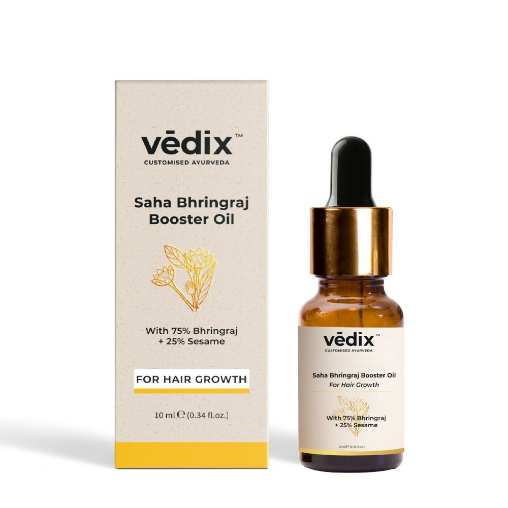 Vedix Customised Ayurvedic Hair Oil | Saha Bhringraj Booster Oil | For ...