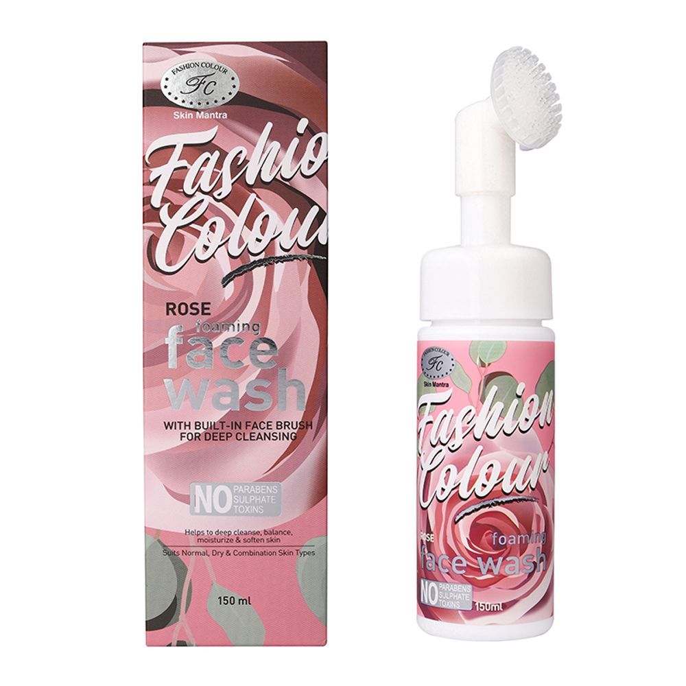 FASHION COLOUR ROSE FOAMING FACE WASH
