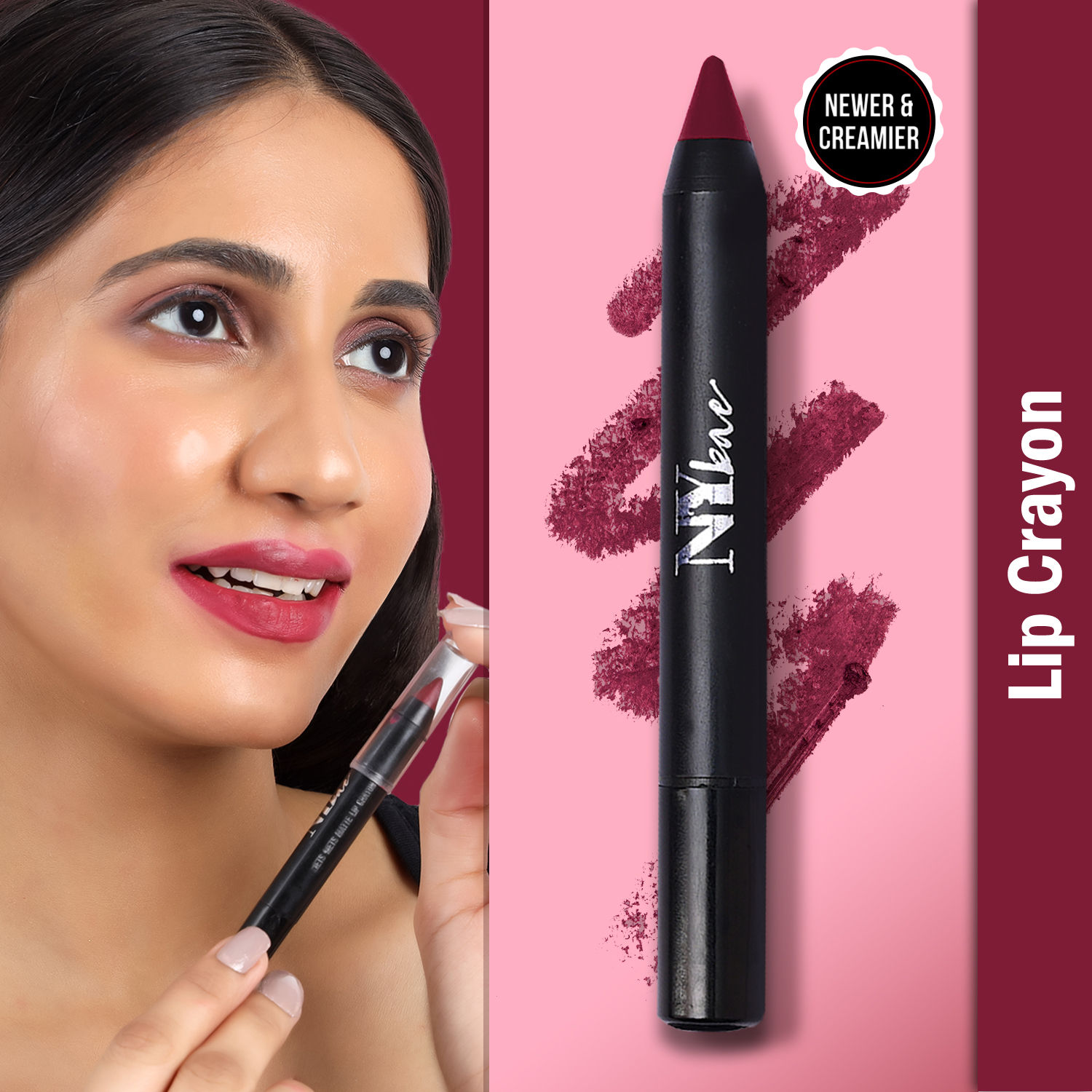 NY Bae Lip Crayon Mets Matte Plum - Plum Passion 43 (2.8 g)