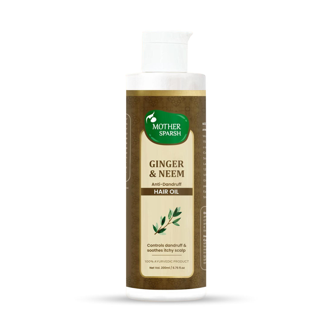 Mother Sparsh Ginger & Neem Anti-Dandruff Hair Oil (200 ml)