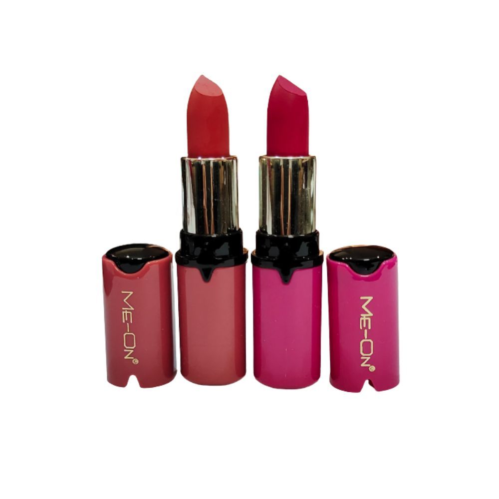 Me-On pack of 2 Professional Matte Look Lipsticks(Red, Pink)
