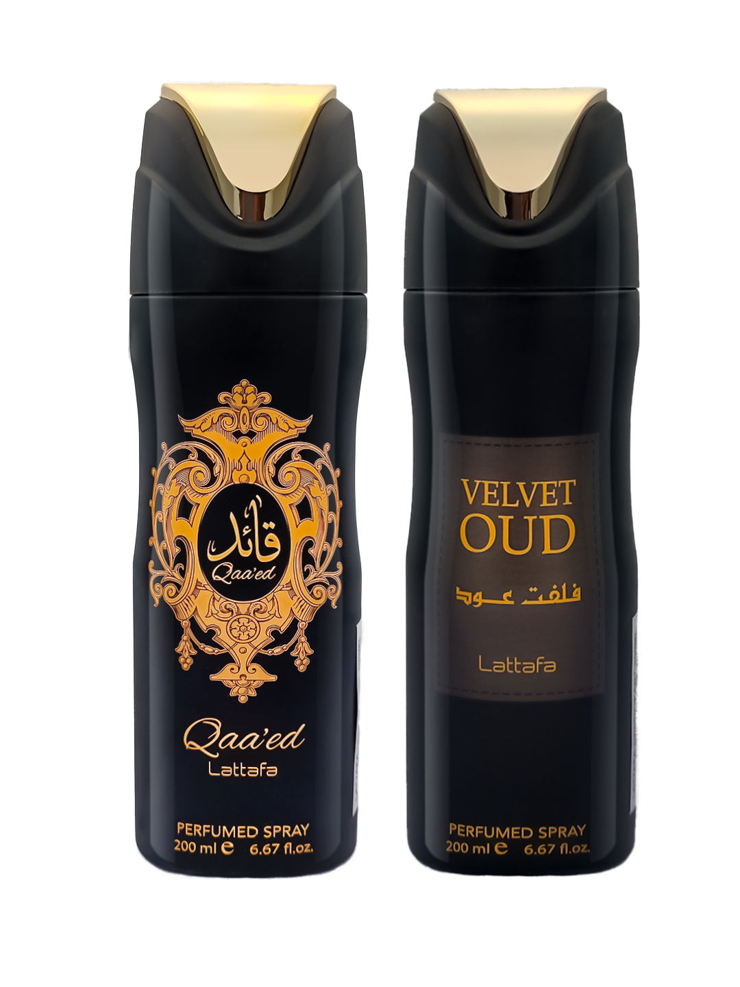 Lattafa Qaa'ed & Velvet Oud Deodorant Perfumed Body Spray 200ml,each ...