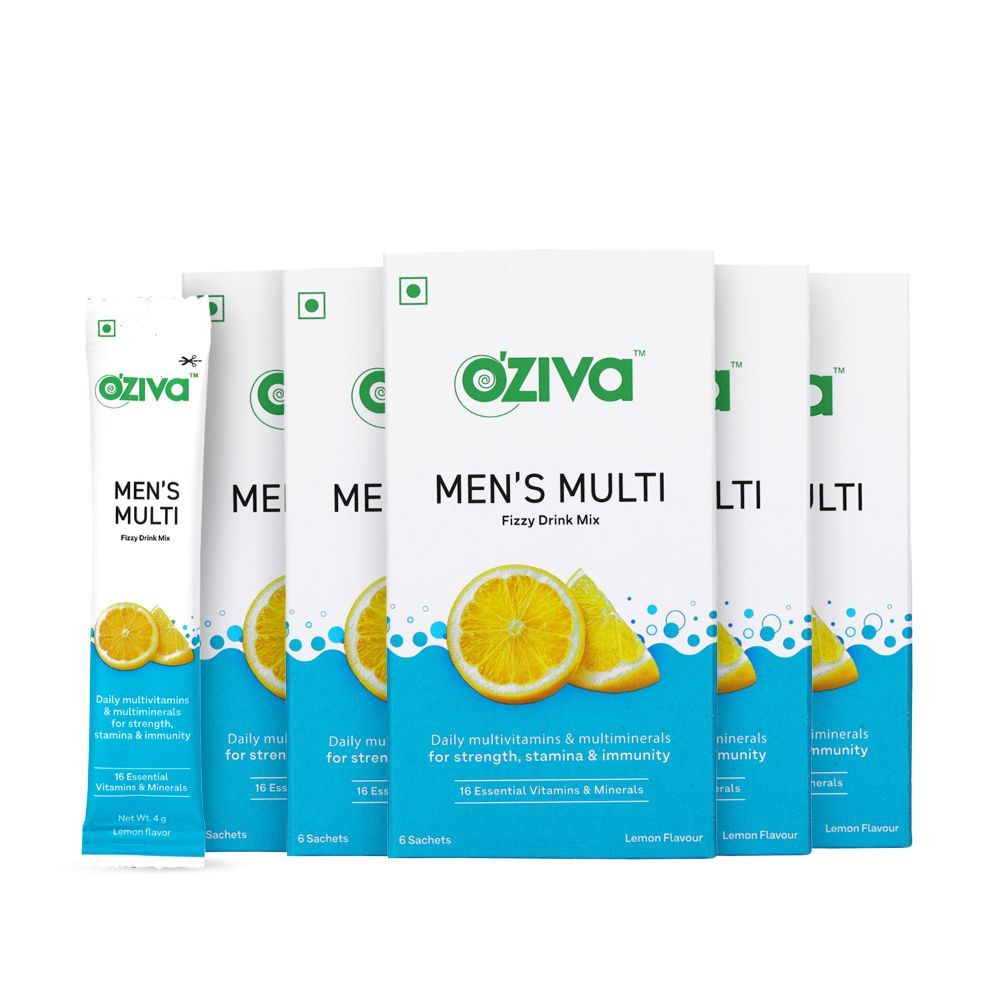 OZiva Men’s Multivitamins Fizzy Drink (with Vitamin A, B-complex & Iron ...