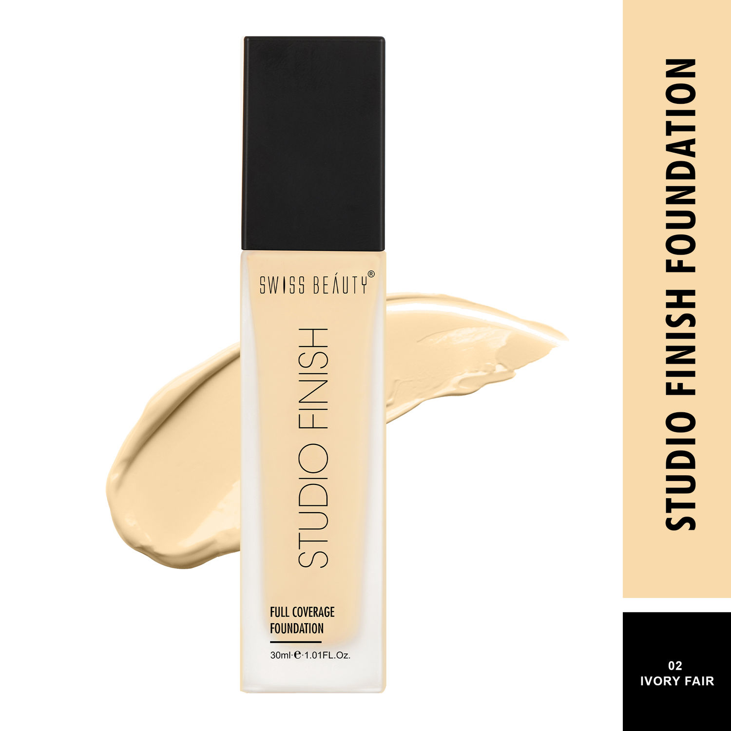 Swiss Beauty Studio Finish Full Coverage Foundation - IVORY FAIR - 2 ...