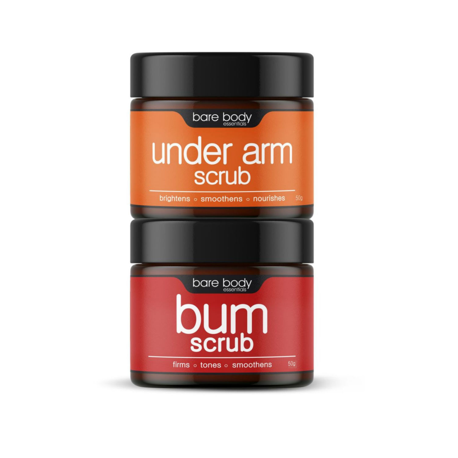 Bare Body Essentials Super Scrubs Combo - Bum Scrub (50 g) & Underarm ...